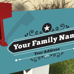 Monogrammed Retro Vintage Style Personalized Mailbox Cover, Your Choice ...