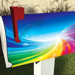 Sparkling Rainbow Bursting With Pride Mailbox Cover W/free Shipping ...
