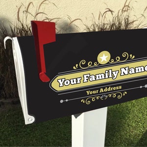 Monogrammed Retro Vintage Style Personalized Mailbox Cover, Your Choice ...