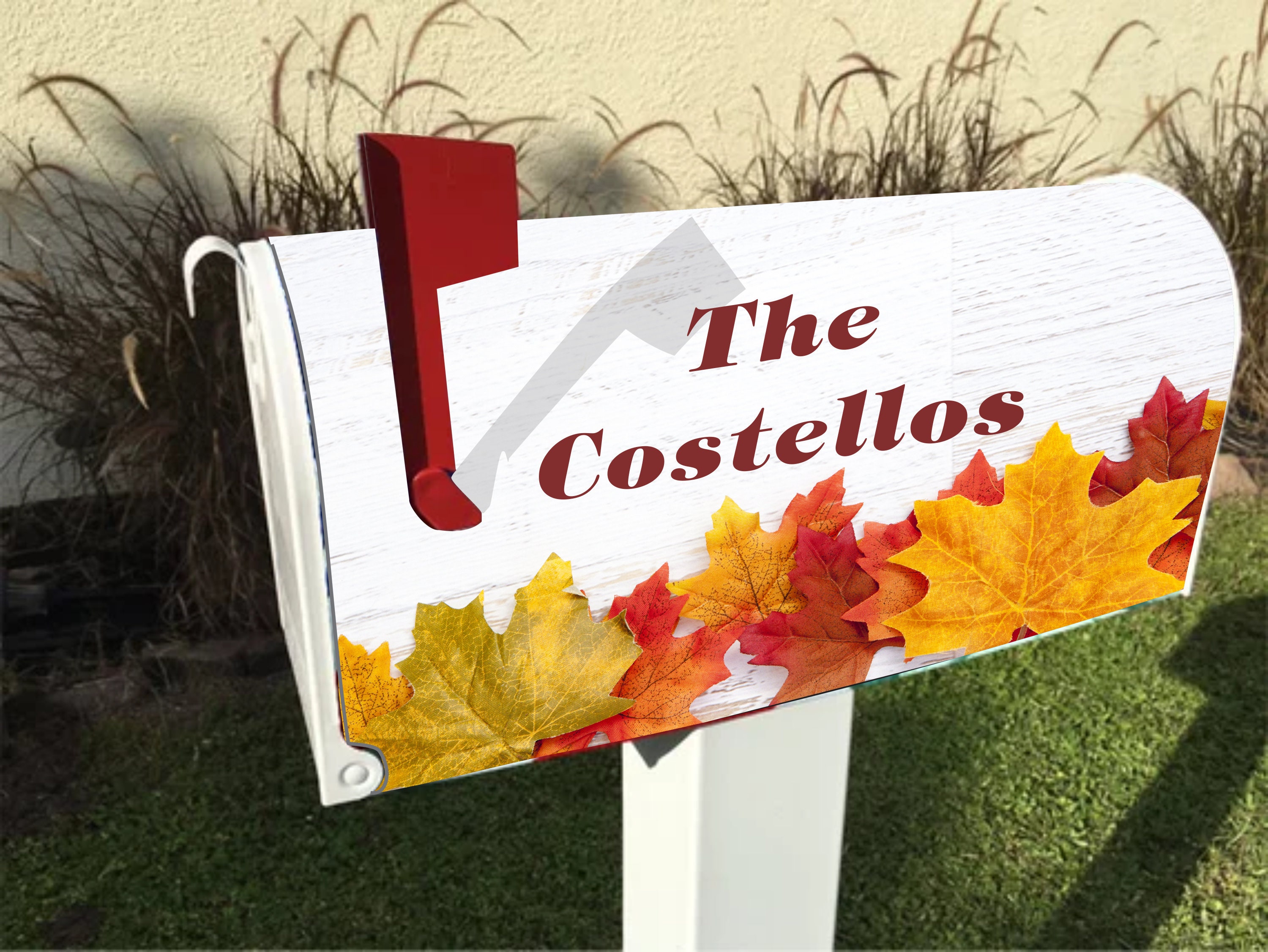 Colorful Fall Leaves Mailbox Cover - Magnetic (or Not!) - Brighten Your ...