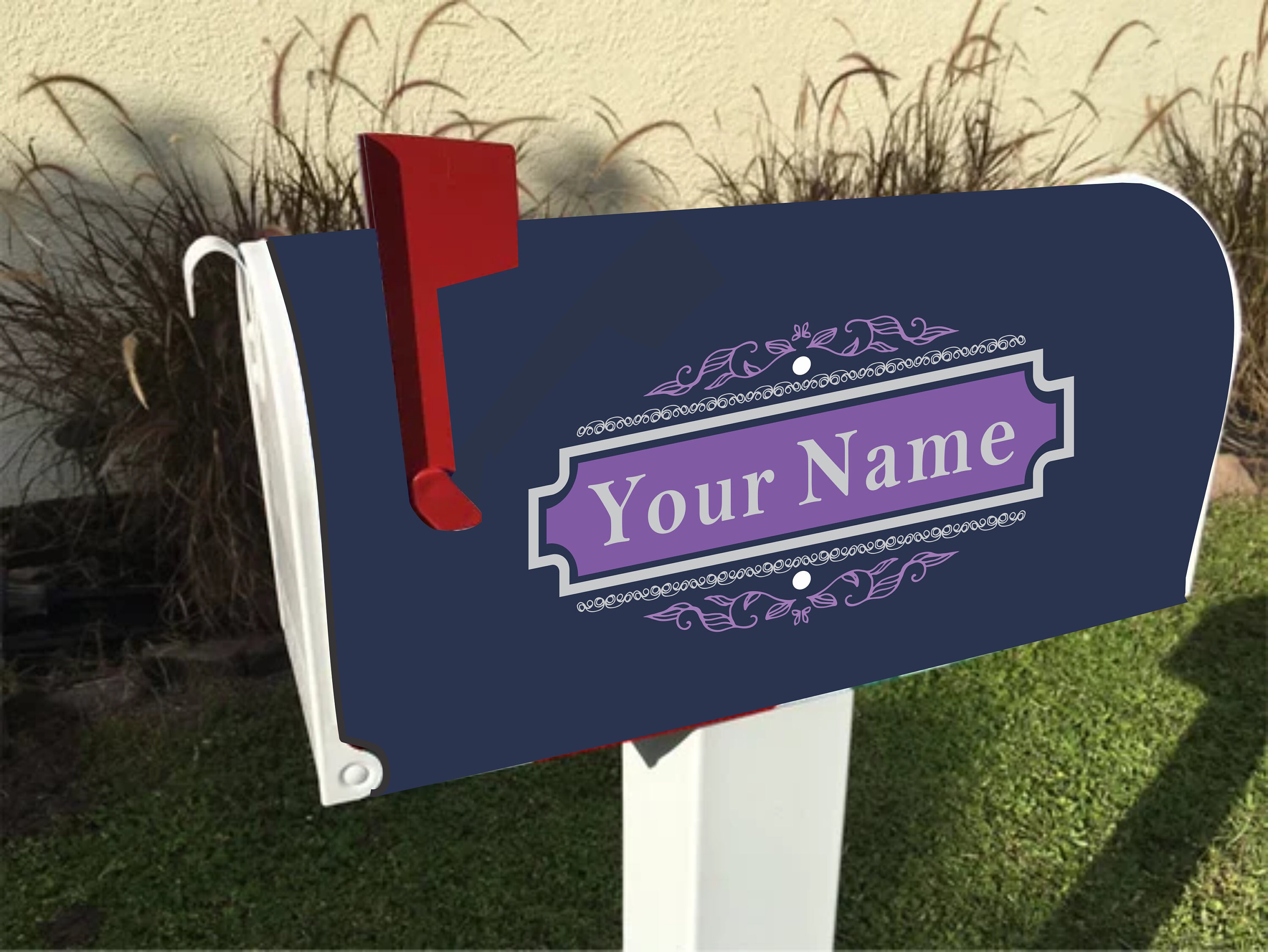Personalized Filigree Monogram Style Mailbox Cover, Your Choice of ...