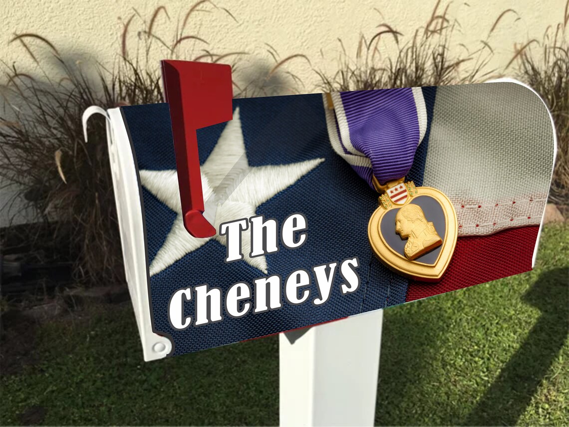 Purple Heart Military Magnetic Mailbox Cover W/free Shipping Available ...