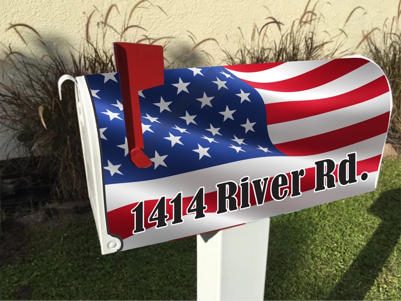 Bold Waving American Flag Magnetic Mailbox Cover W/free Shipping ...