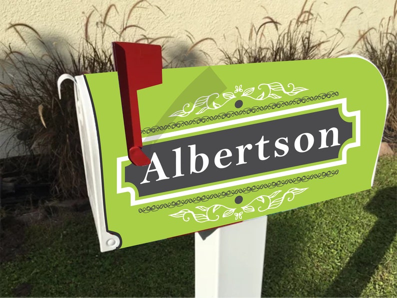 Personalized Filigree Monogram Style Mailbox Cover, Your Choice of ...