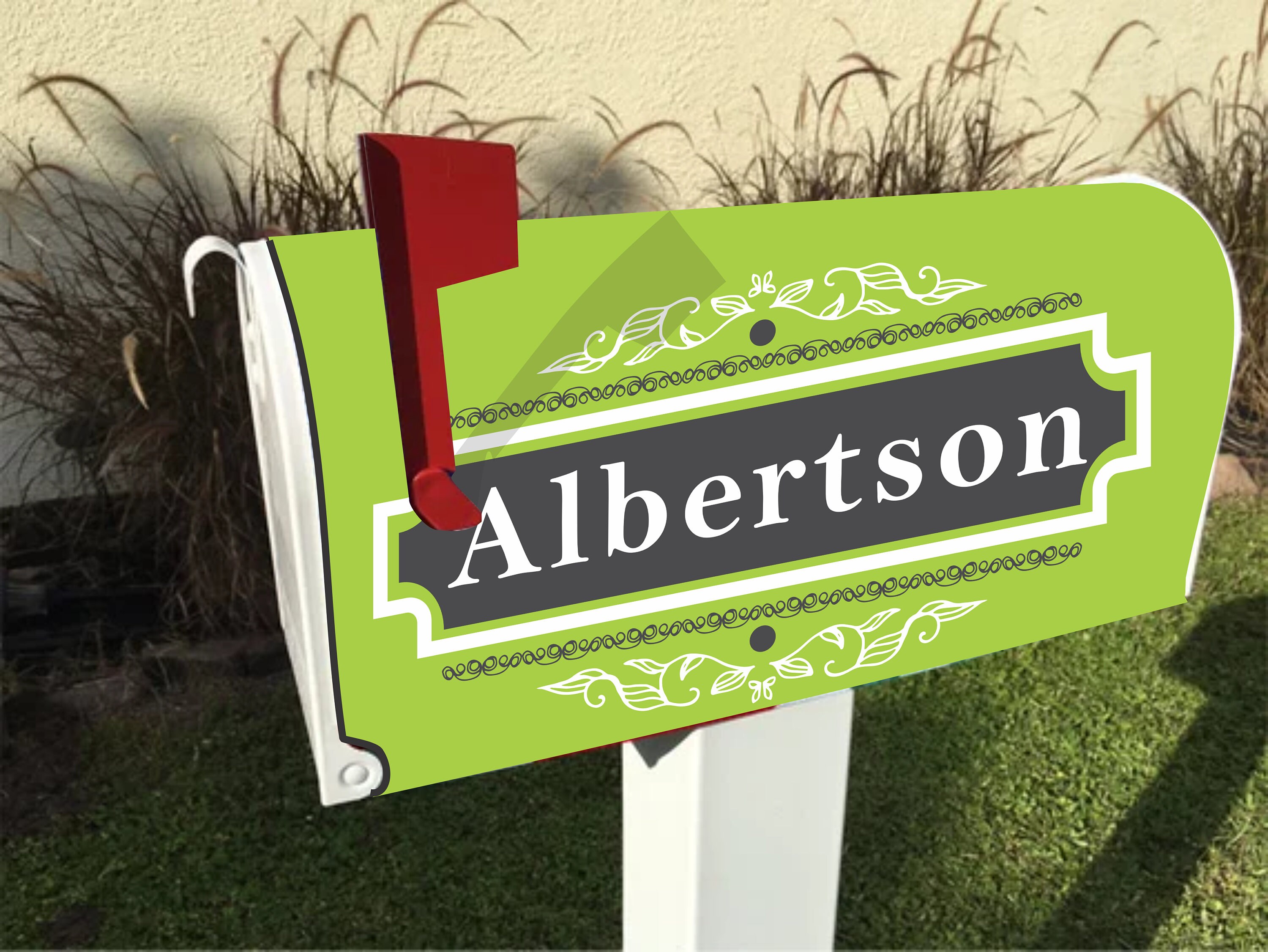 Personalized Filigree Monogram Style Mailbox Cover, Your Choice of ...