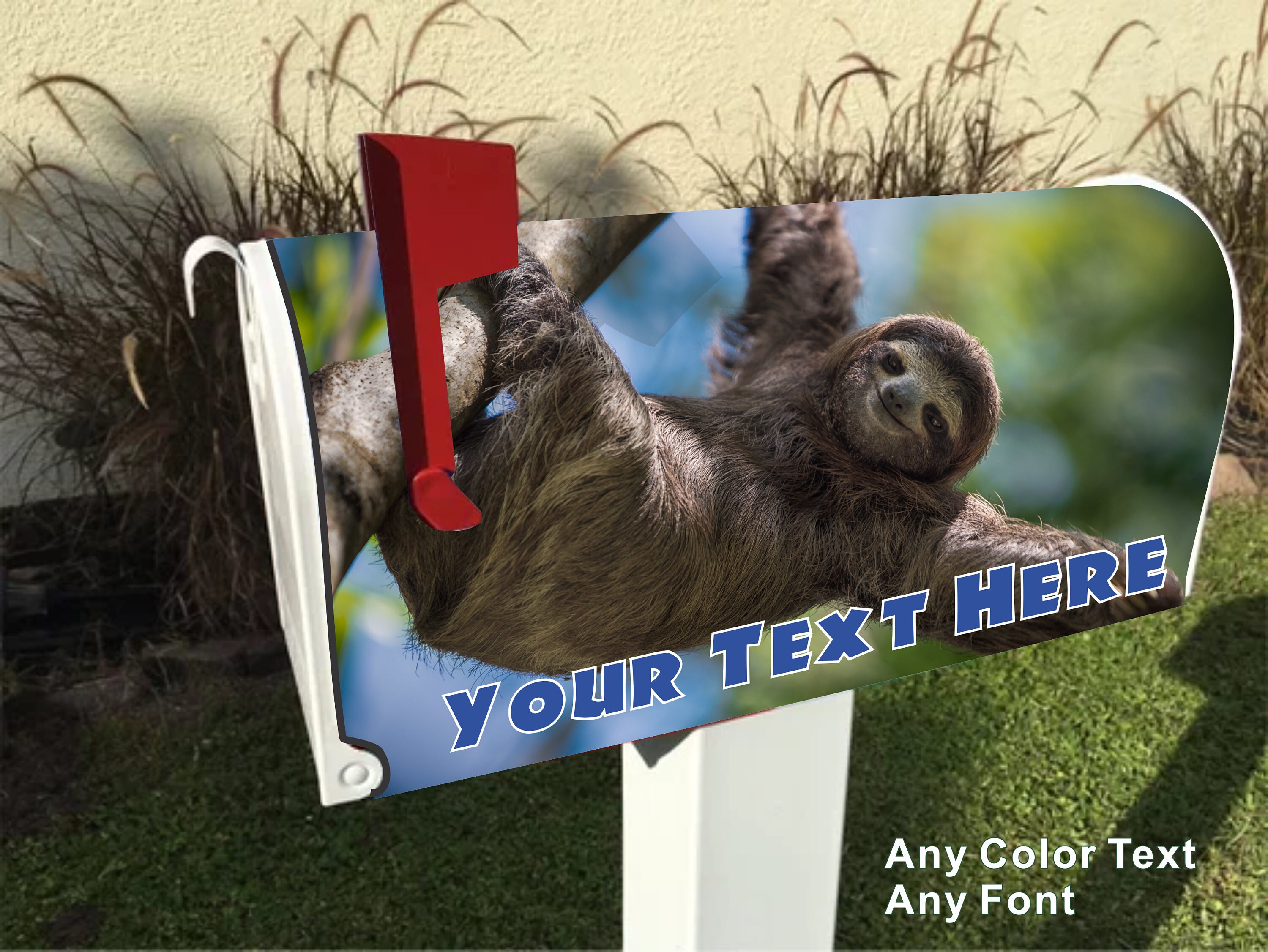 Whaaaat Charming Sloth Photo Magnetic Mailbox Cover - Etsy