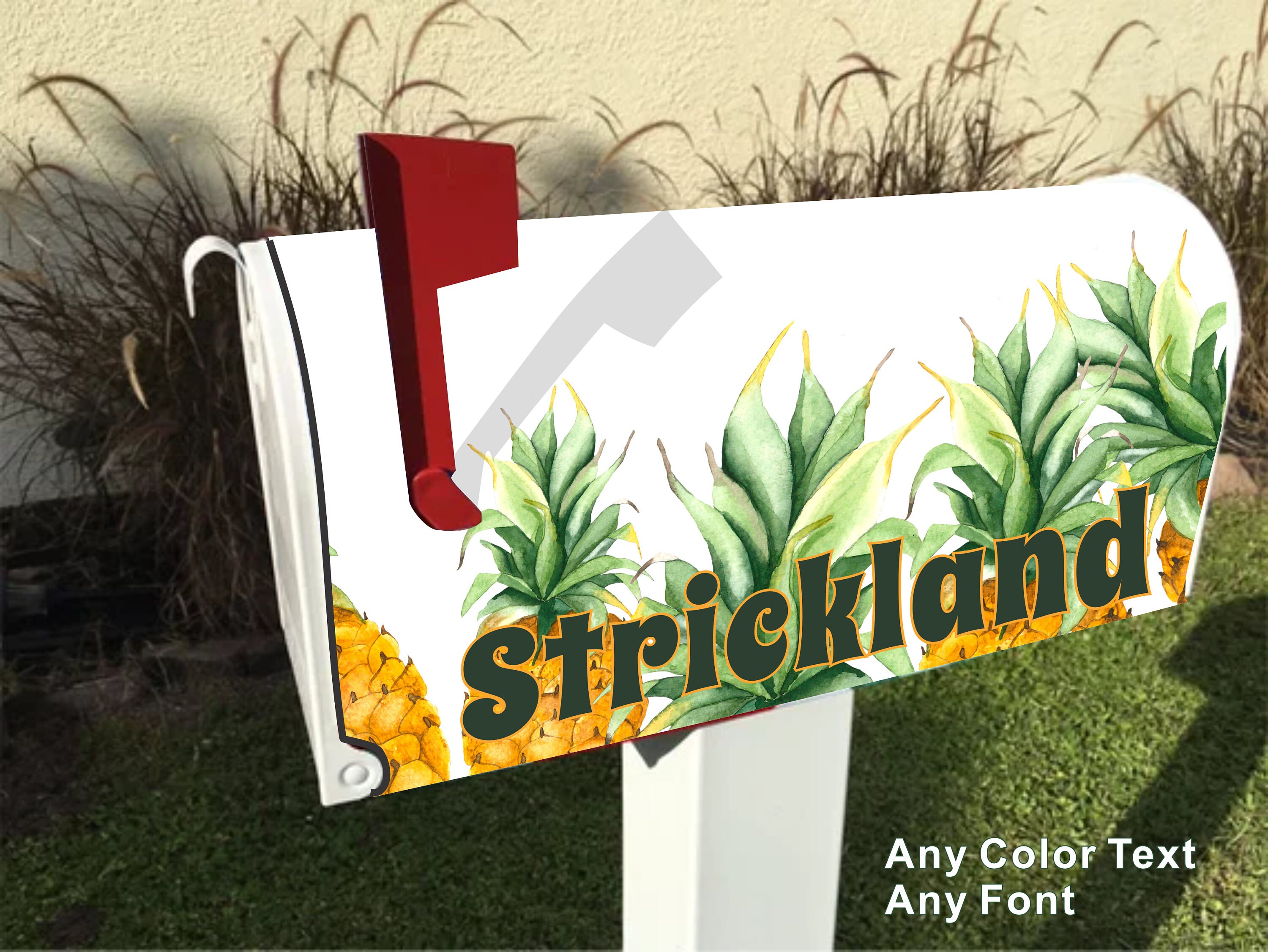 Southern Hospitality Pineapple Themed Magnetic Mailbox Cover, Adaptable ...