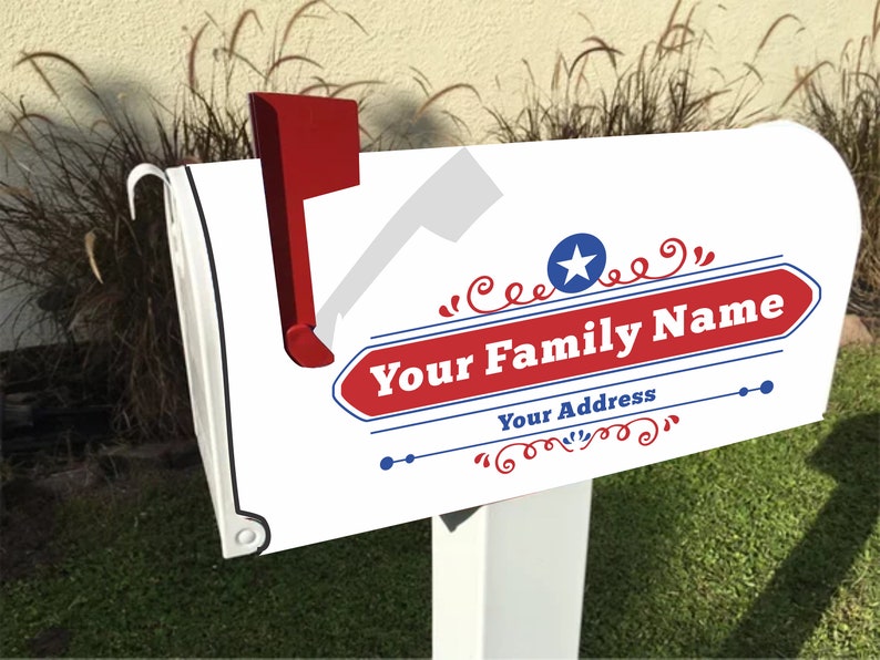 Monogrammed Retro Vintage Style Personalized Mailbox Cover - Etsy