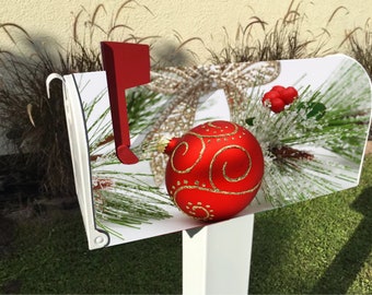 Rustic, Festive Christmas Holiday Mailbox Cover With FREE Shipping ...