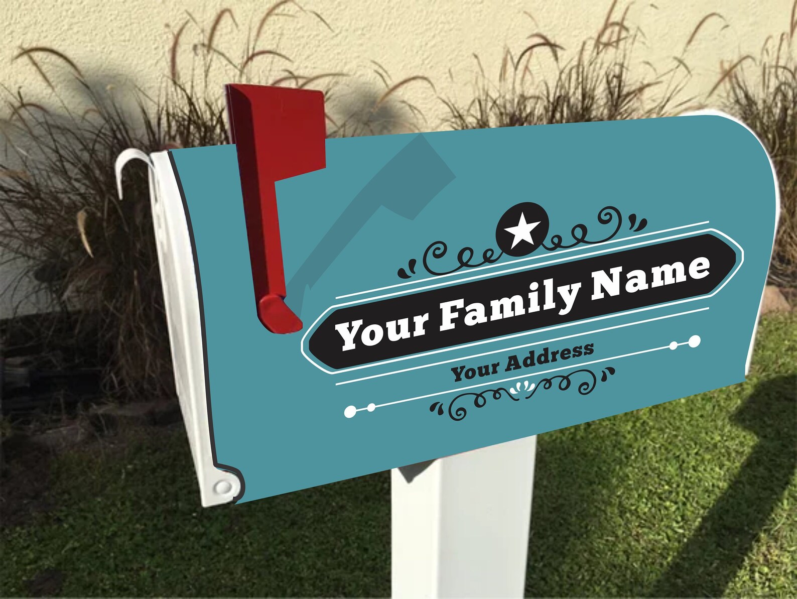 Monogrammed Retro Vintage Style Personalized Mailbox Cover - Etsy