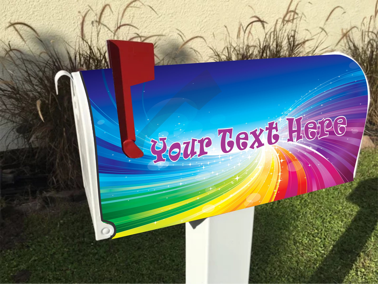 Sparkling Rainbow Bursting With Pride Mailbox Cover W/free - Etsy