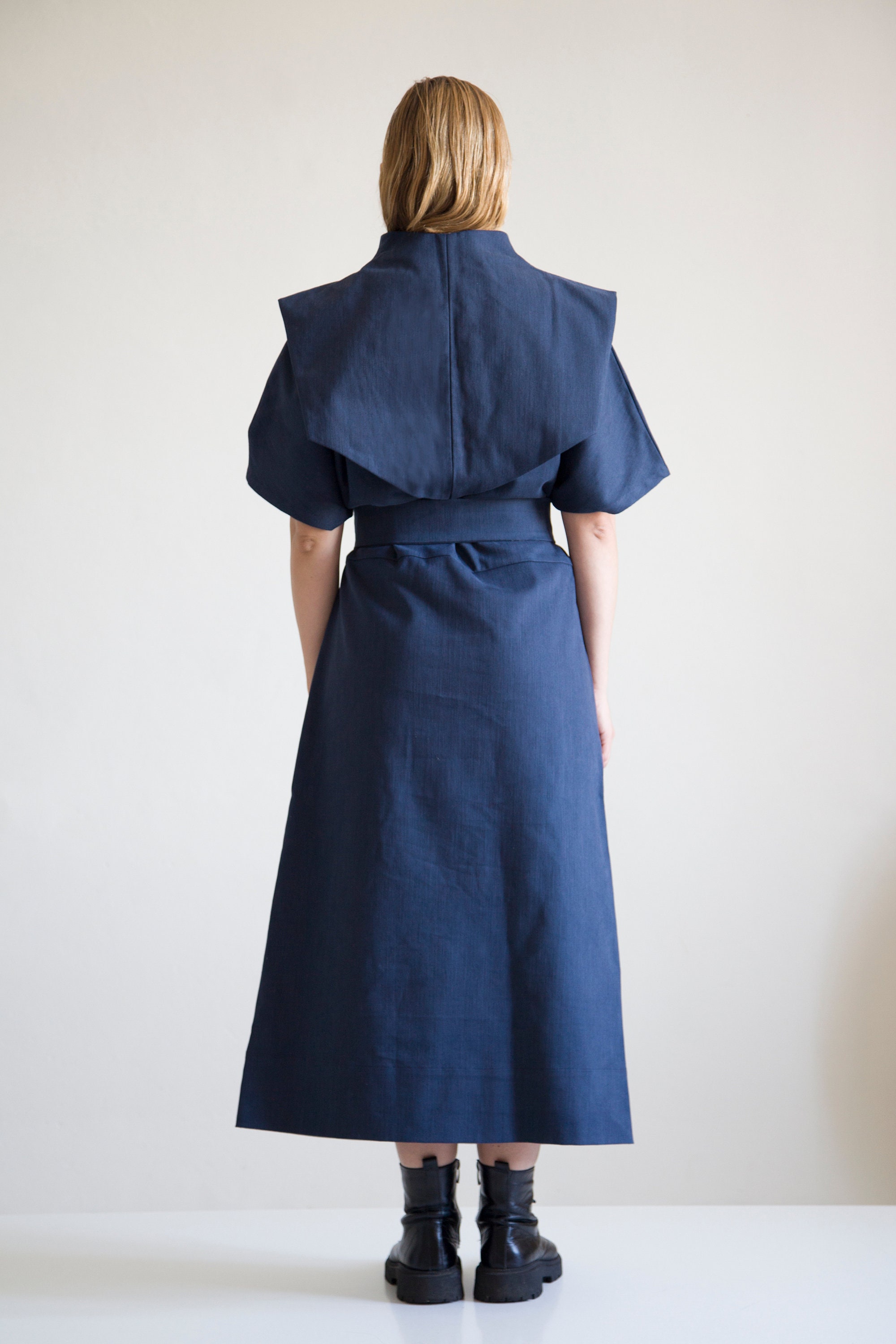 Maxi Denim Dress Women Avant Garde Dresses for Women High Neck Dress ...