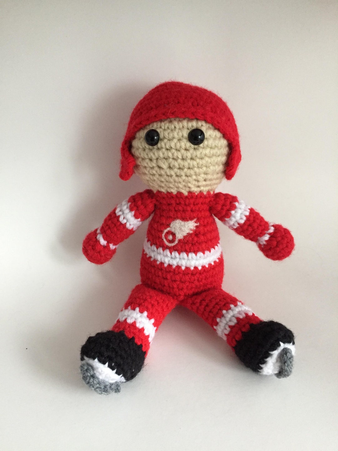Detroit Red Wings NHL Crochet Hockey Doll - Etsy