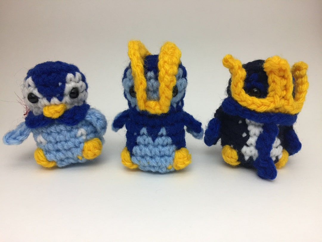 Piplup, Prinplup, Empoleon Pokemon Crochet Dolls or Keychains - Etsy 日本