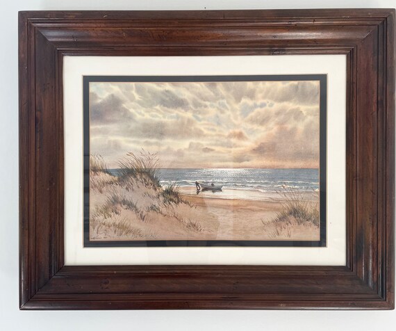 Original Artwork Beach Watercolor Painting Artist Signed by - Etsy