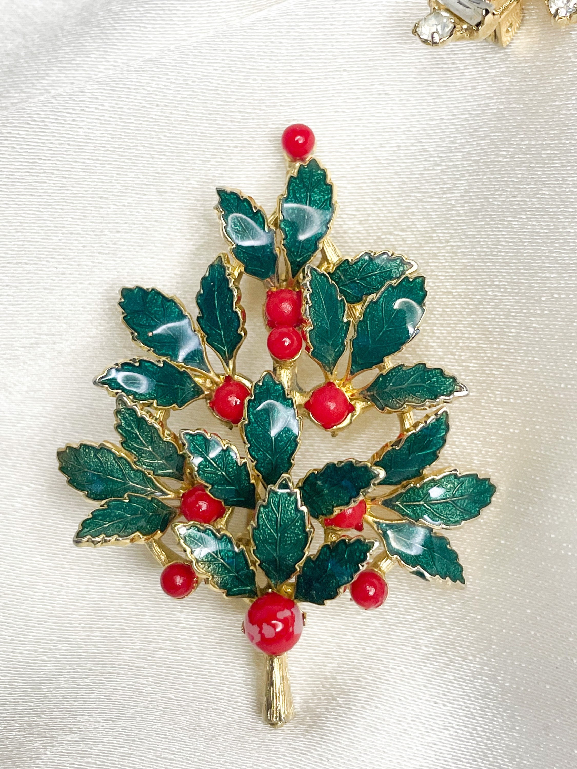 Vintage Brooches Holiday Jewelry Christmas Tree, Holiday Wreath ...