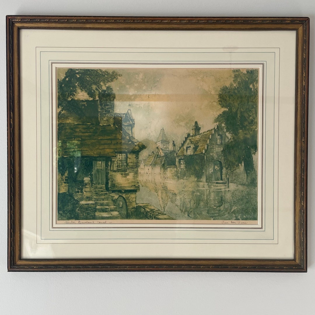 Original Landscape Print - “south Beveland Canal” - Vintage Artwork by ...