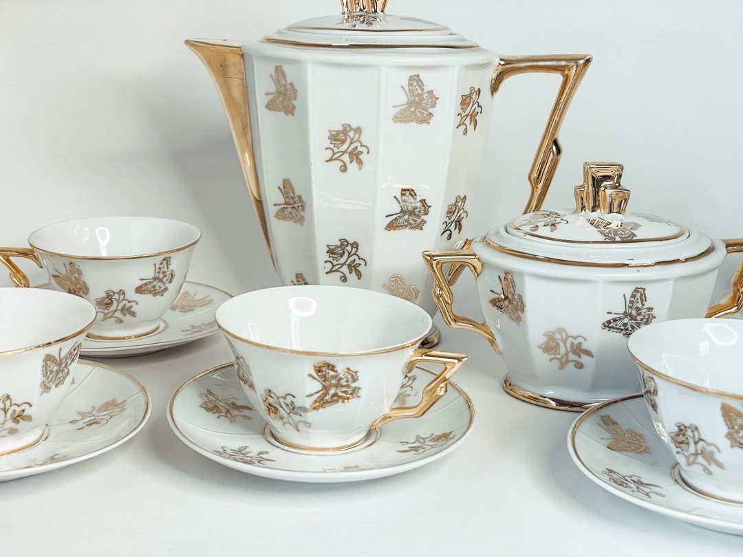 Bavaria Germany Vintage Tea Set by Zeh Scherzer - Lidded Sugar Bowl ...