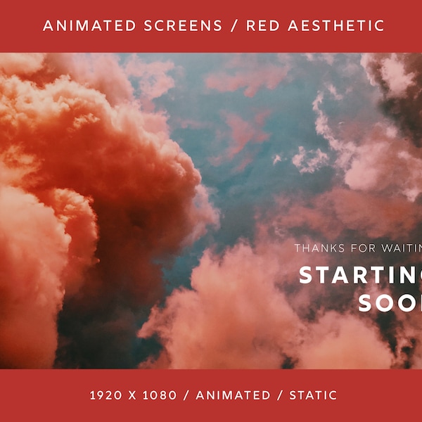 Red Static Twitch Overlay - Etsy