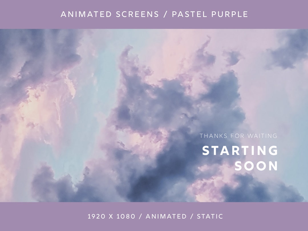 Animated Screens + Panels, Purple Aesthetic, Twitch, Youtube, Stream ...