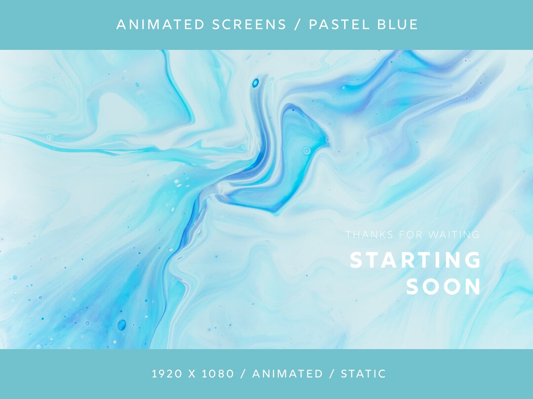 Animated Screens + Panels, Blue Aesthetic, Twitch, Youtube, Stream ...