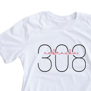 308 Nebraska Area Code Tshirt Nebraska Huskers Shirt Cornhuskers Big ...