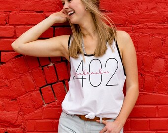 402 Nebraska Area Code Tshirt Nebraska Huskers Shirt | Etsy