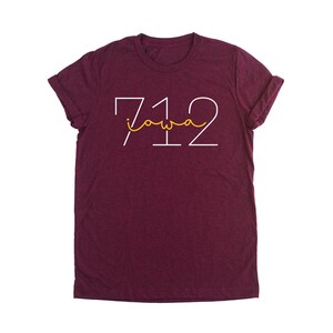712 Area Code Iowa State Cyclones ISU Tshirt Iowa State Cyclones Iowa ...