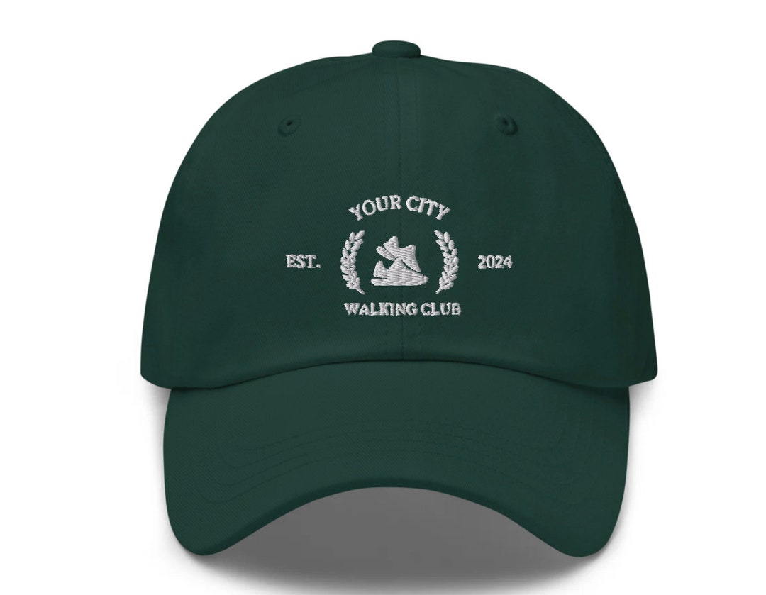 Embroidered Walking Club Hat, Custom Adjustable Walking Hat Gift ...