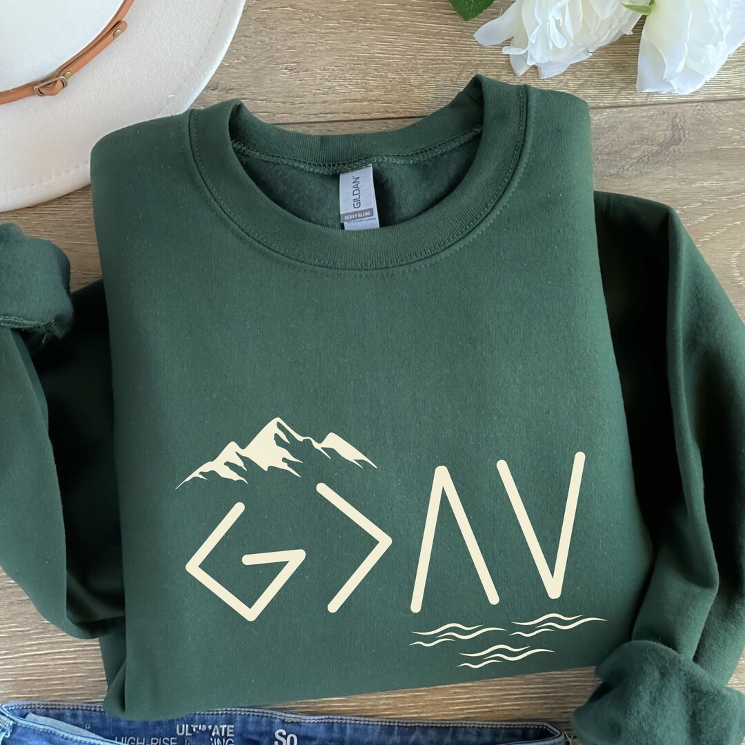 God is Greater Than the Highs and Lows Sweatshirt, Christian Sweater ...