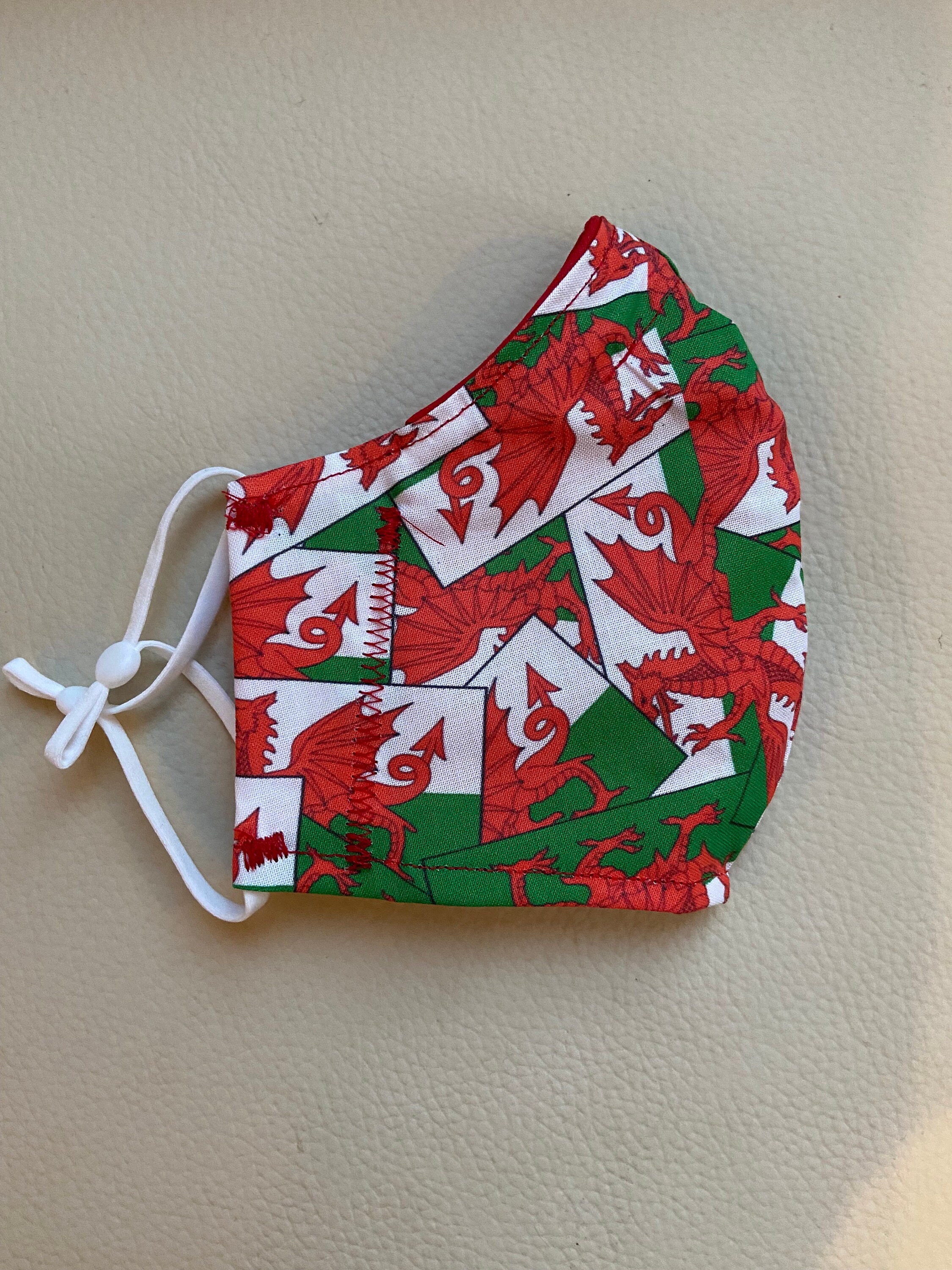 Welsh Face Mask/a Gift From Wales/ 3 Layer Reusable With Nosegrip ...
