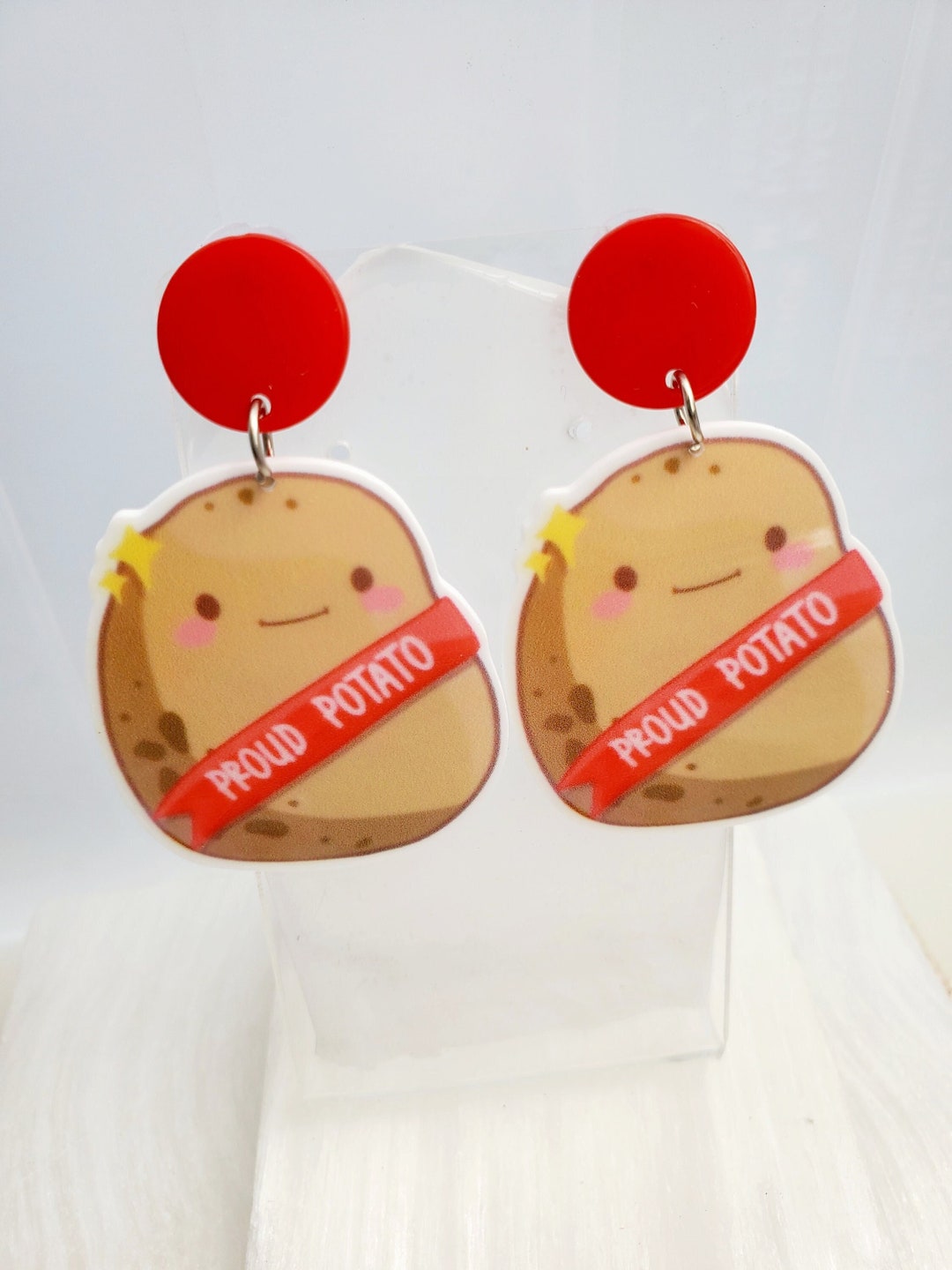 Pround Potato Funny Stud Earrings Party Favors Gift Acrylic Food ...