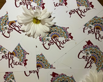 Bumper Car Sticker, Costa Rica Map Style Pura Vida - Etsy