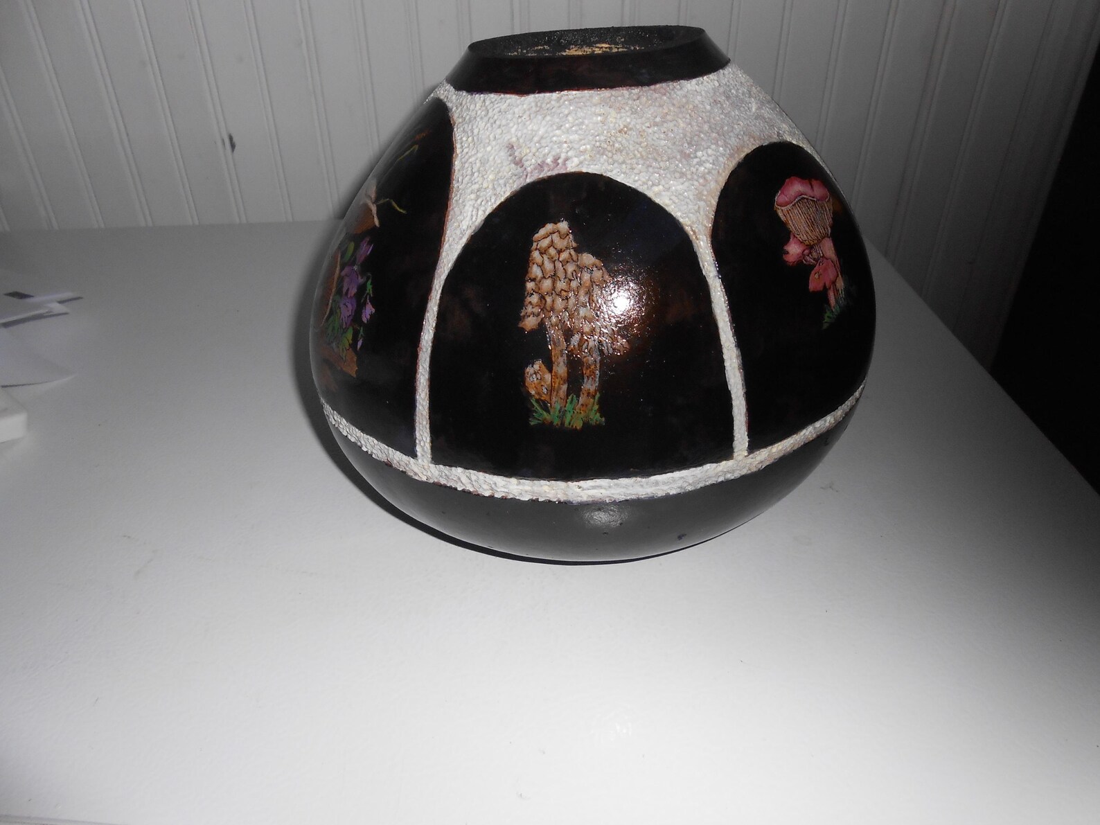 Multi Design Mushroom Art Gourd Colored Pencil Gourd Dye Transparent ...