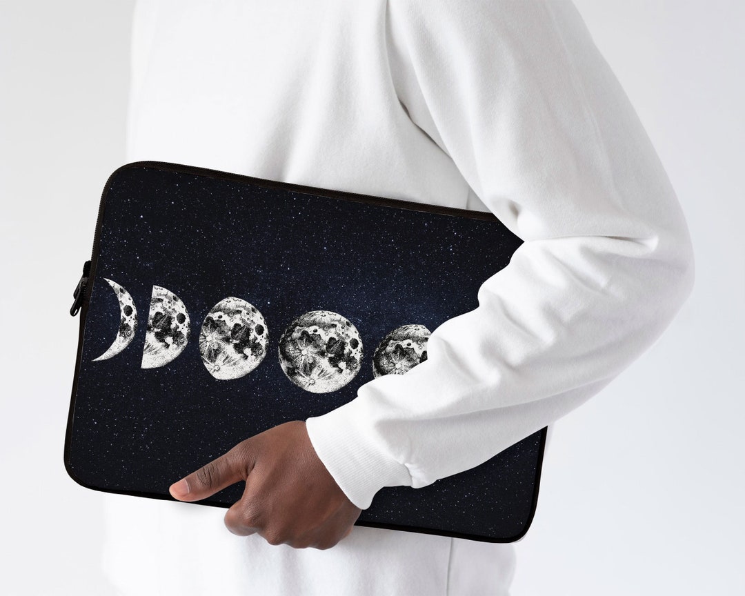 Lunar Phases Laptop Sleeve Moon Cycle Laptop Sleeve 12 Inch Laptop ...