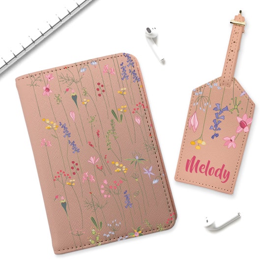 Cute Flowers Passport Holder Personalized Leather Passport | Etsy