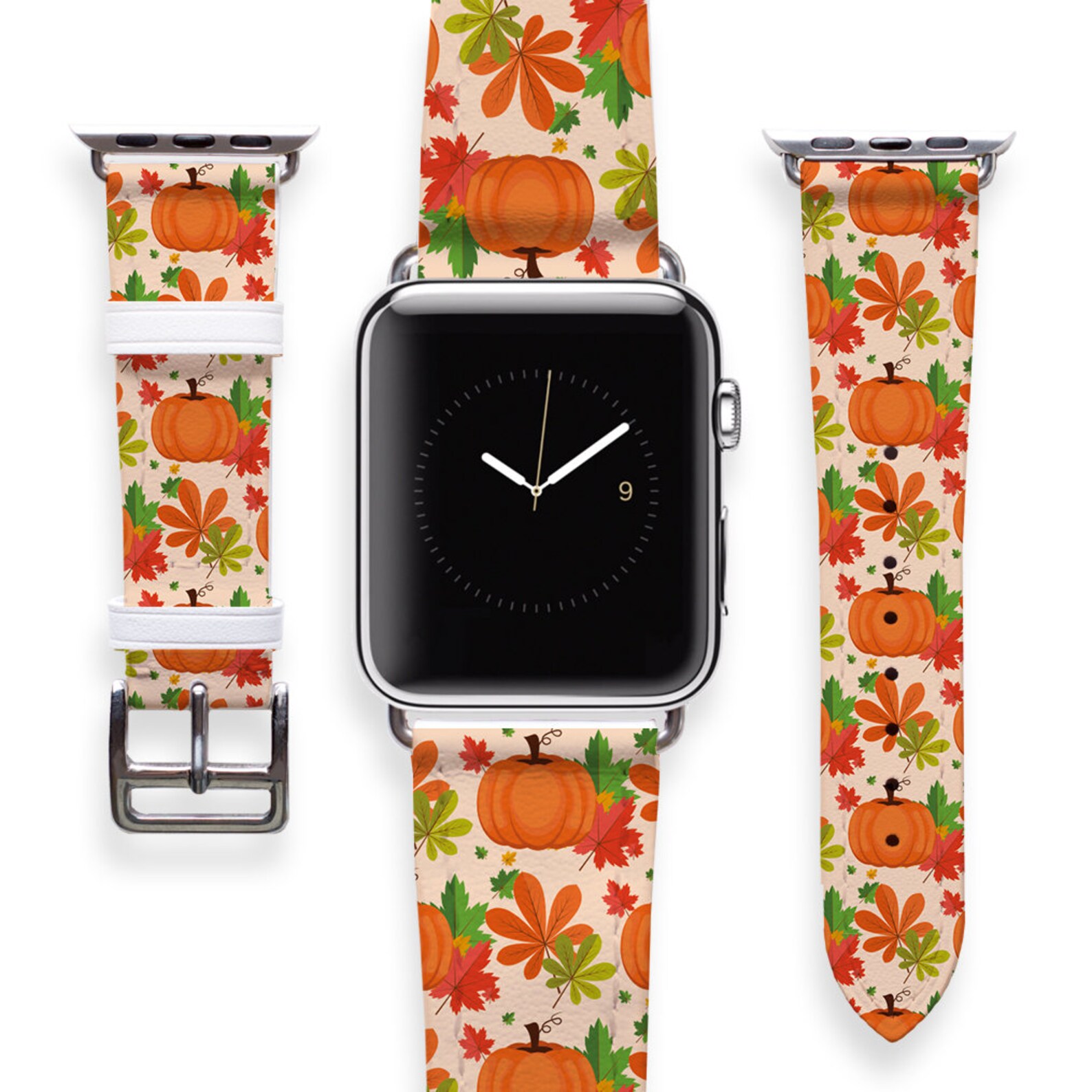Pumpkin Apple Watch Band Iwatch Band Leather Band Watch Halloween Band ...