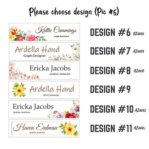 Custom Watercolor Floral Acrylic Desk Name, Custom Desk Name Plate ...