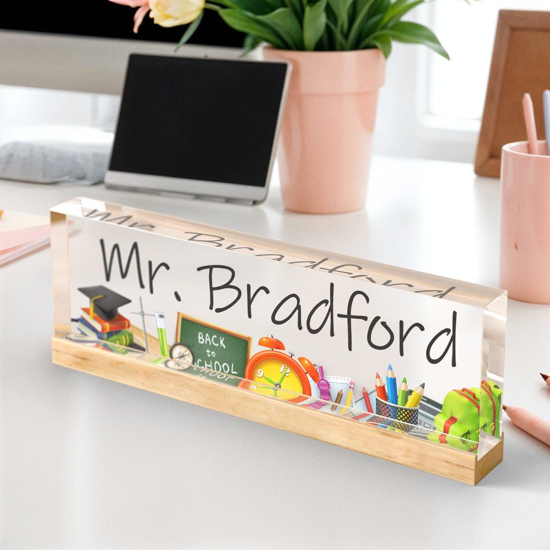 Custom Name Plate for Desk, Name Desk Plate, Office Gifts Desk ...