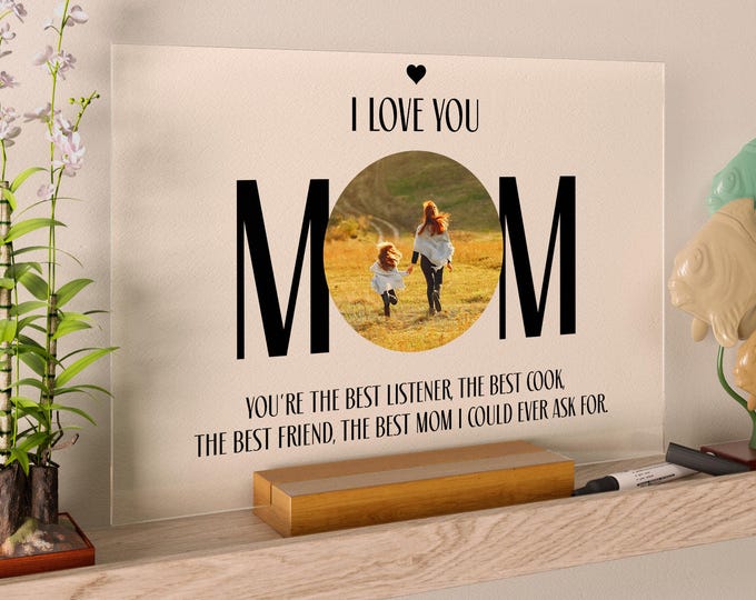 Personalized Mom Light Frame, Custom Acrylic Led Light for Mom, Mothers ...