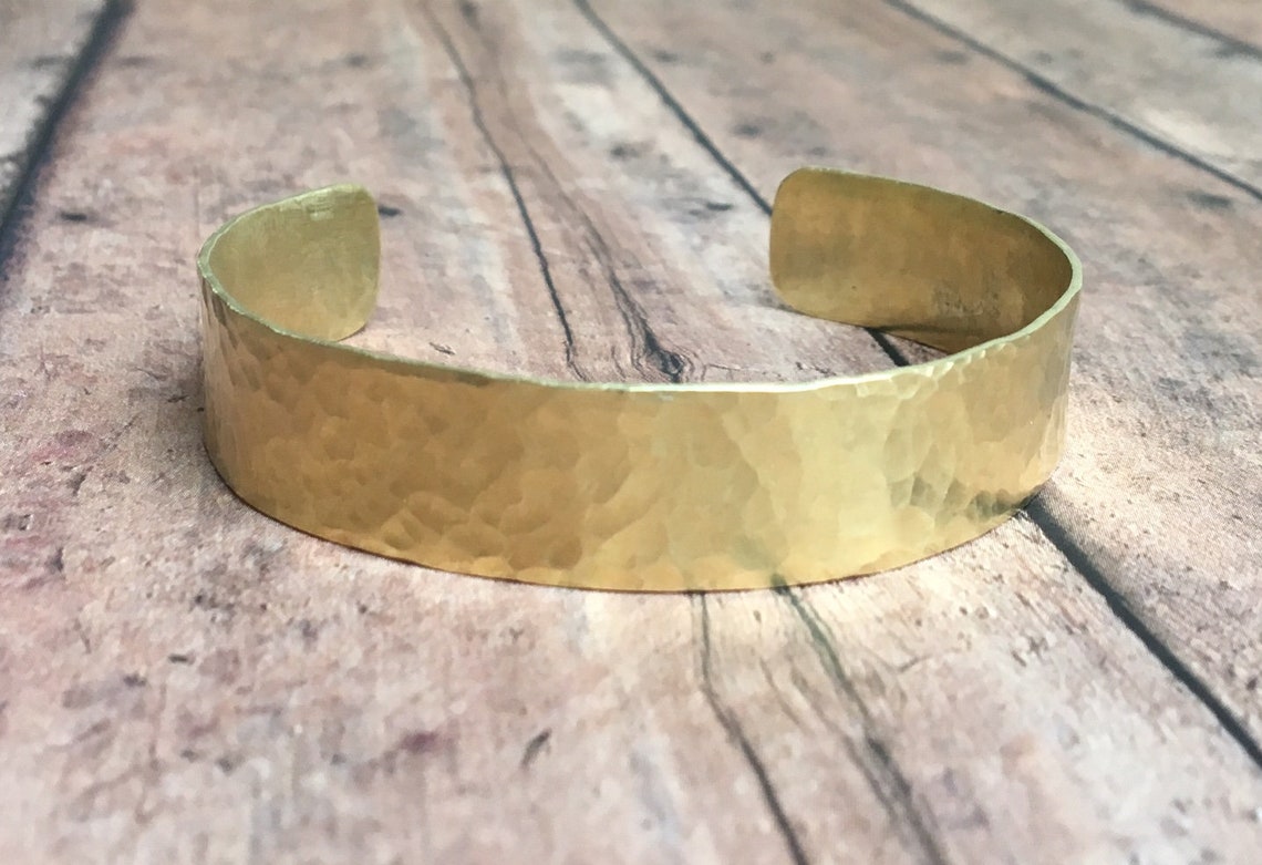 Raw Brass Cuff. Hammered Brass Cuff. Brass Cuff Bracelet. Brass Bangle ...