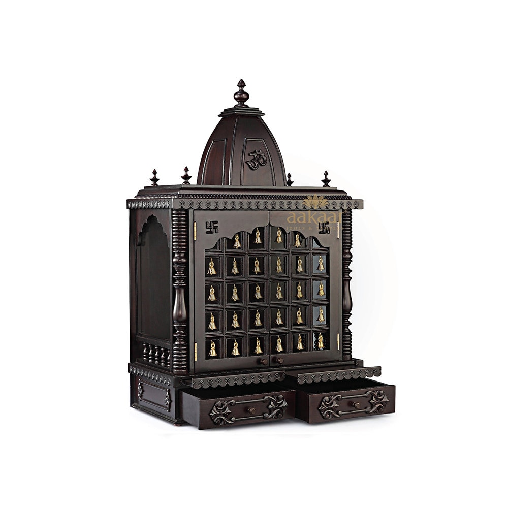 24" KMD - Small Pooja Mandir for Home & Wooden Temple With Doors - Etsy