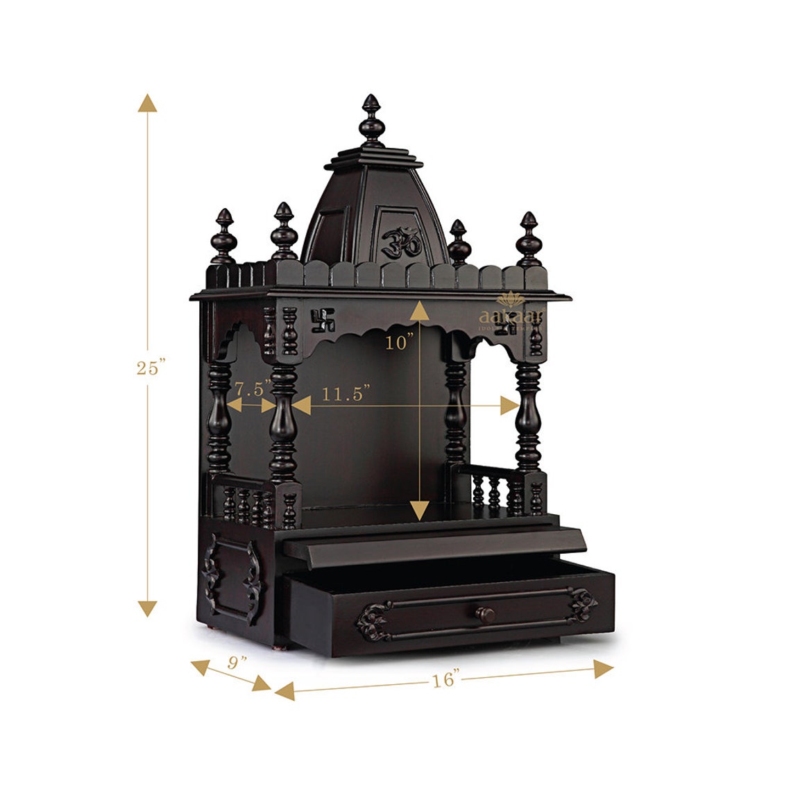 15 VO Small Wooden Temple and Pooja Mandir for Home - Etsy