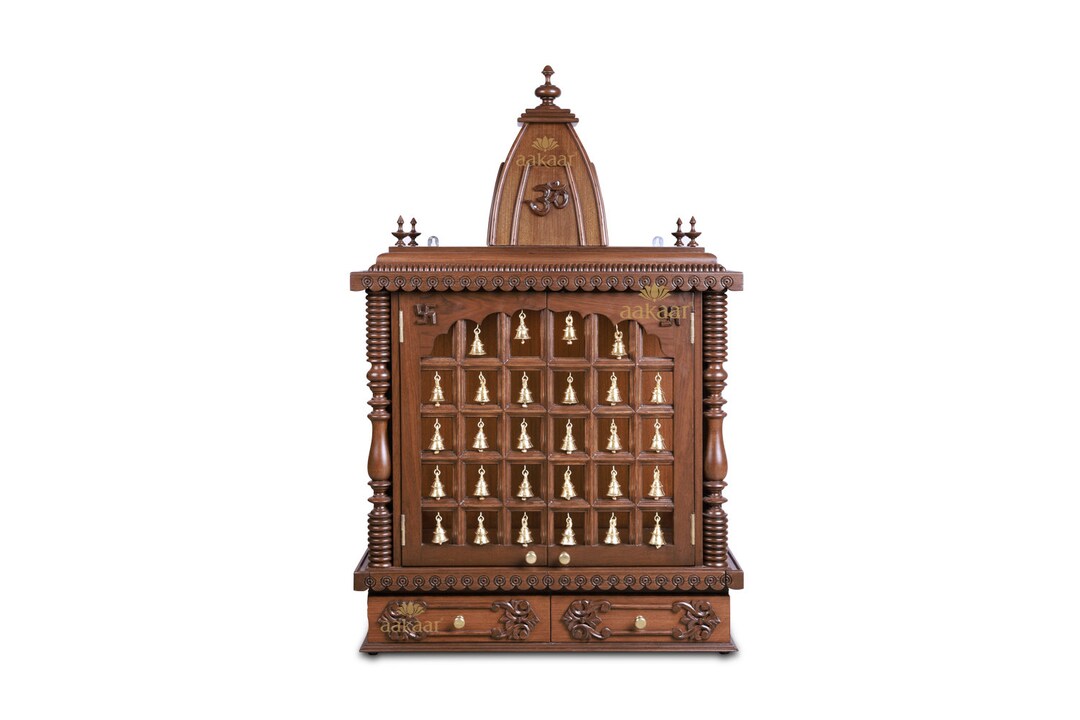 24" KMD - Small Pooja Mandir for Home & Wooden Temple With Doors - Etsy