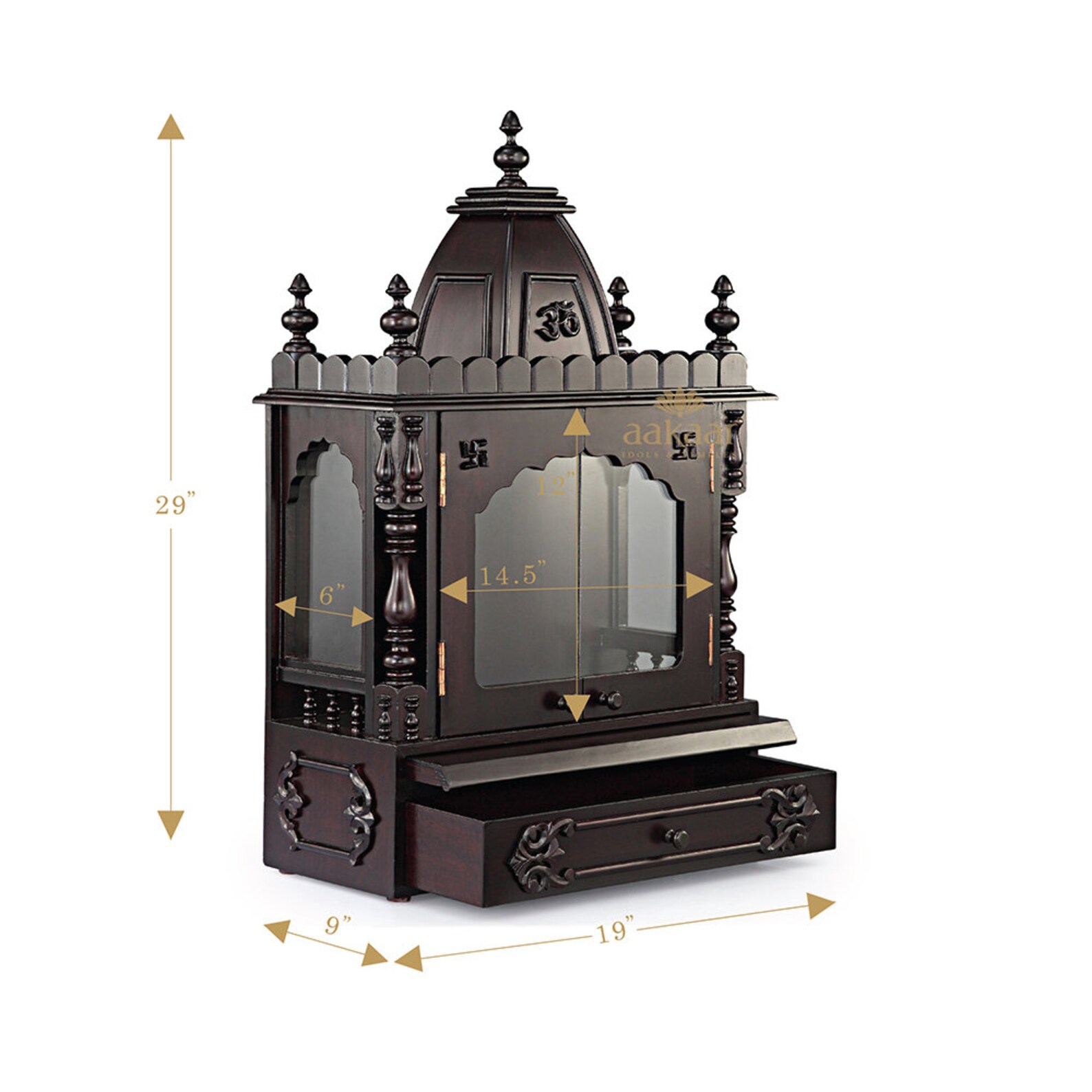 18 VC Small Temple for Home & Pooja Mandir With Doors | Etsy