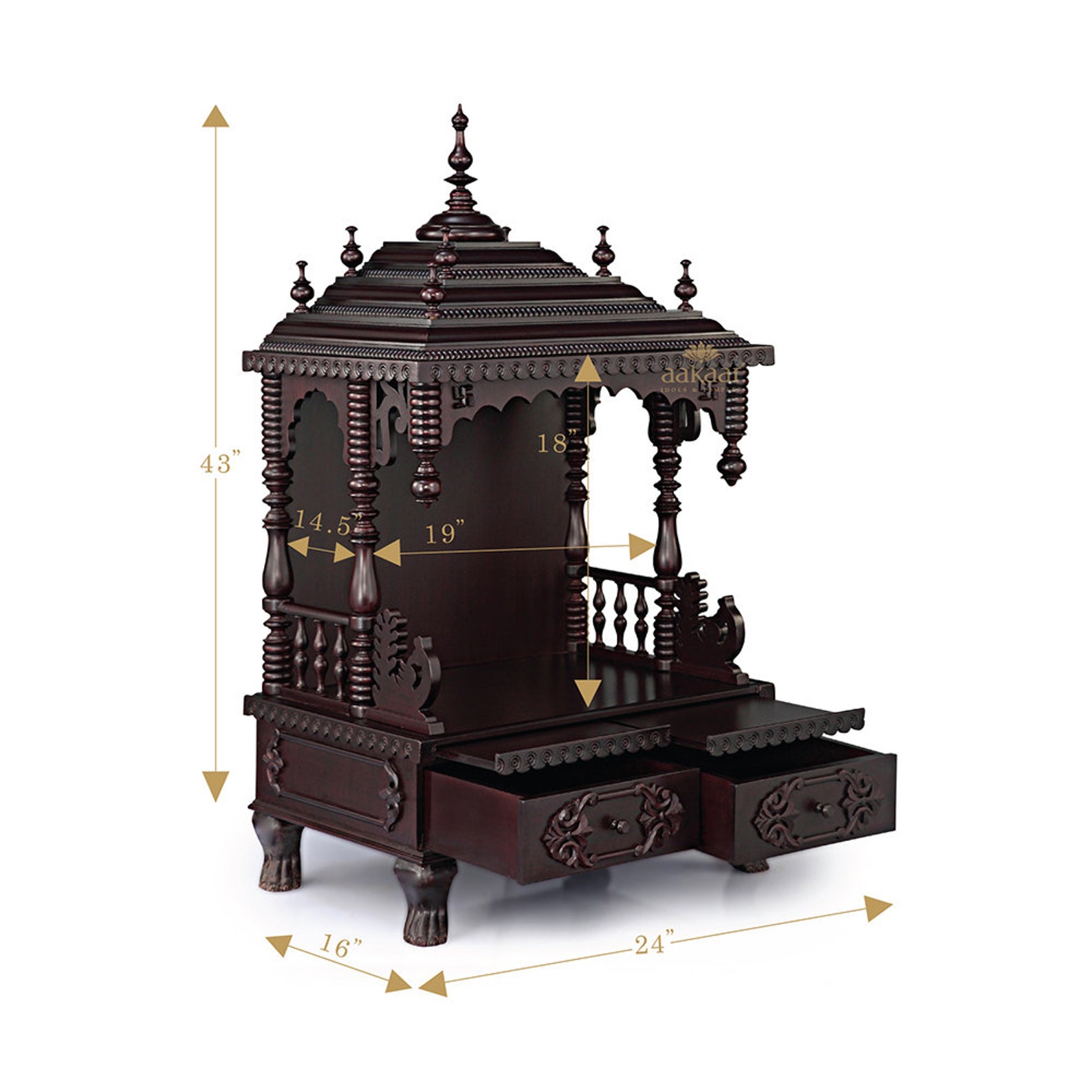 24 KFC Handcrafted Folding Pooja Mandir for Home - Etsy Canada