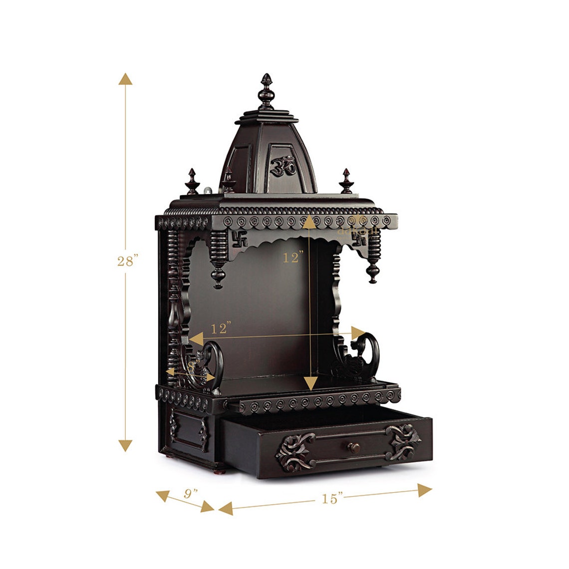 15 KM Handcrafted Small Pooja Mandir for Home & Puja - Etsy