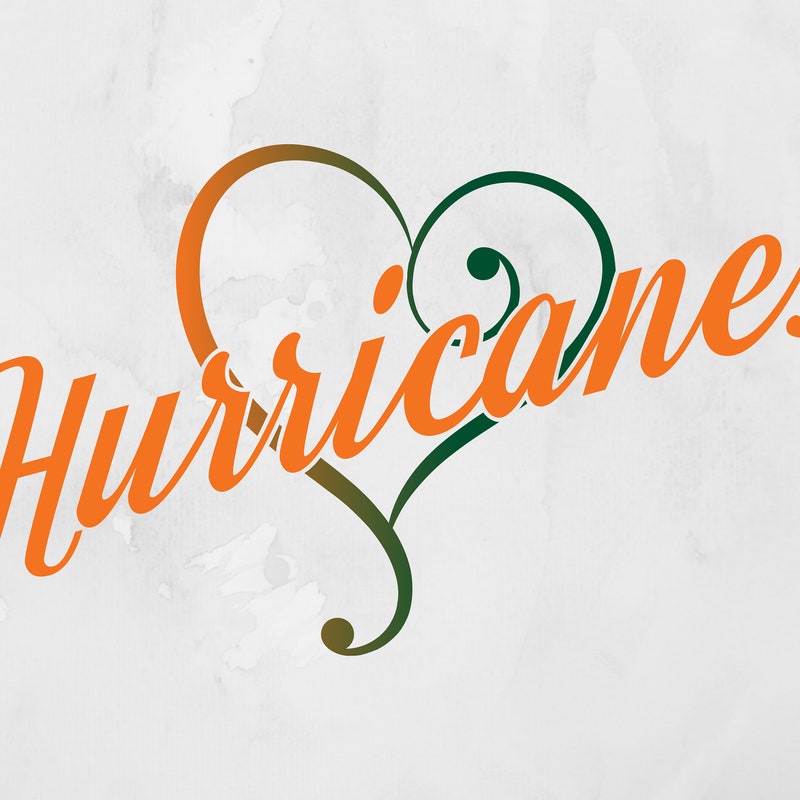Miami Hurricanes Svg - Etsy