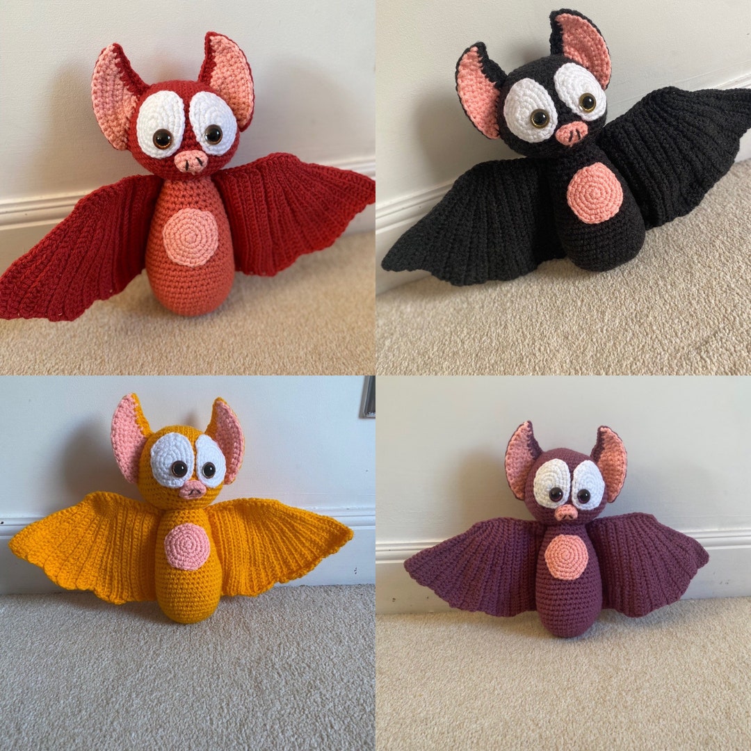 Crochet Bats, Bat Plushies, Bat Teddy, Bats - Etsy