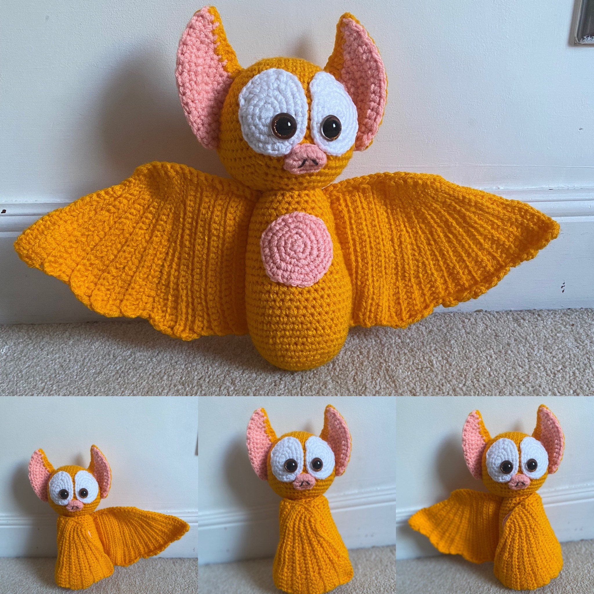Crochet Bats, Bat Plushies, Bat Teddy, Bats - Etsy